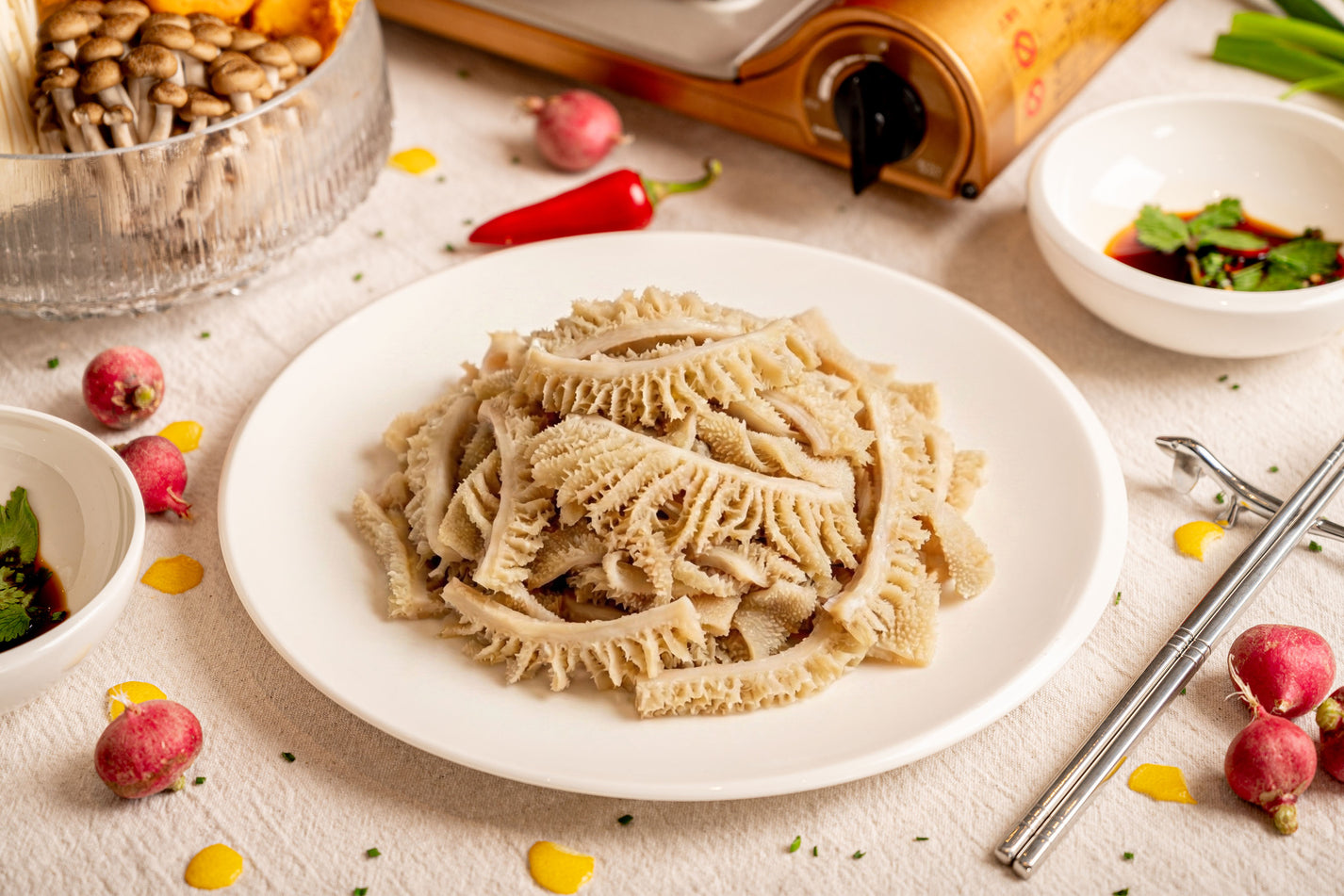 Beef Omasum Tripe Hotpot Slices Bulk-Buy 火锅清卤牛百叶家庭装 – Celeplate